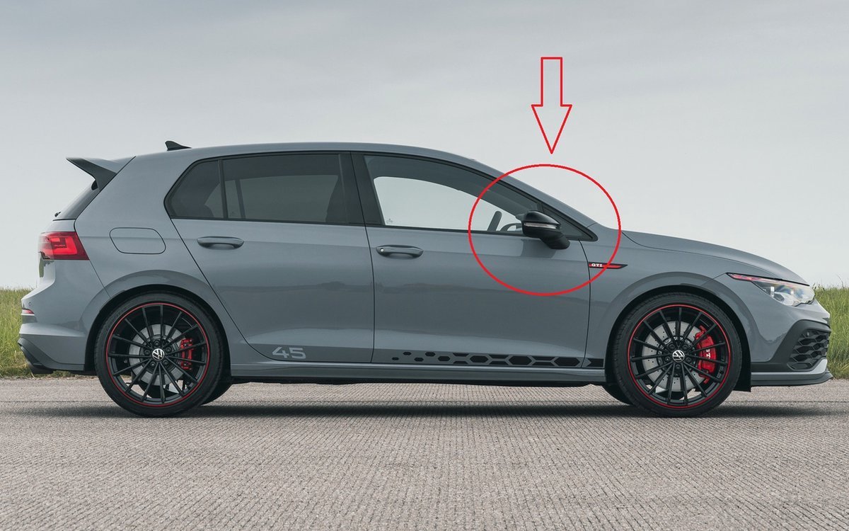 VW Golf 8 MK8 Spiegel Spiegelkap Spiegelkappen Hoogglans Zwart Gti Tdi ...
