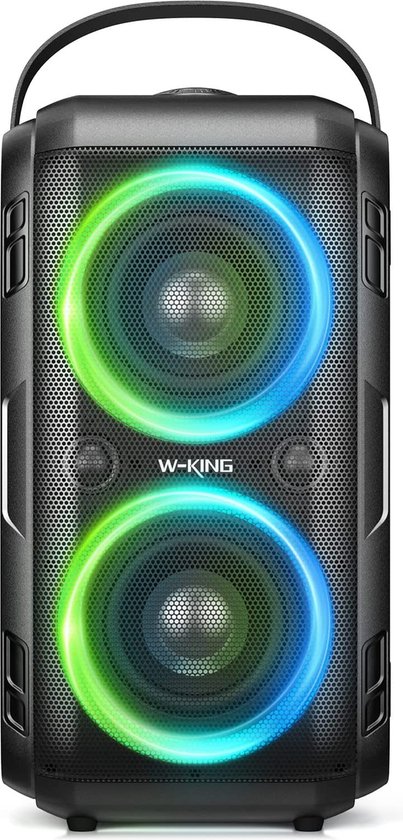 80W Bluetooth-Luidspreker met RGB verlichting - Party Speaker - Boombox ...