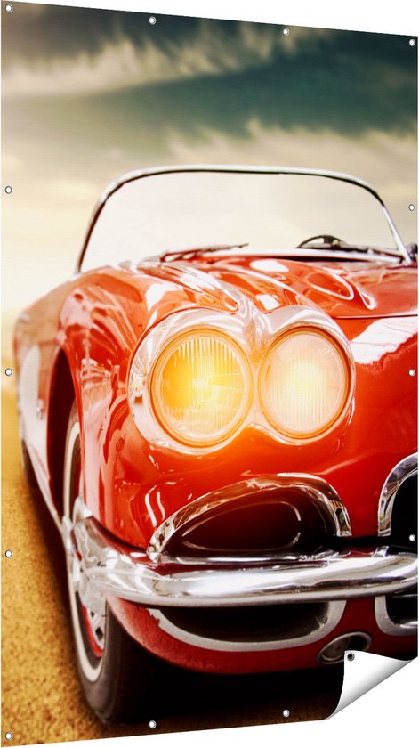 Gards Tuinposter Oude Rode Auto - Retro - 120x180 cm - Tuindoek ...