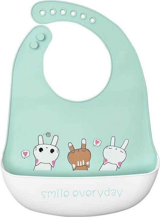 Siliconen Baby Slabbetje met Opvangbakje - Slabber voor Baby en Peuter ...