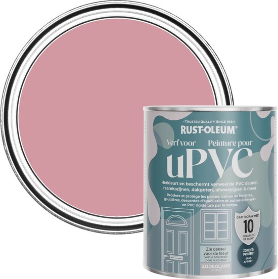 Rust-Oleum Roze Zijdeglans Verf voor PVC - Oudroze 750 ml | bol