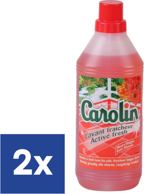 Carolin - Vloerreiniger - Active Fresh Rode Bloemen - 1L x 2 | bol