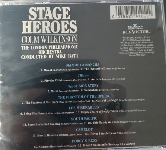 Stage Heroes von Wilkinson, Colm, geen | CD (album) | Muziek | bol