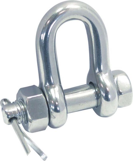 D-sluiting met borgbout 25 mm RVS-316 | bol.com