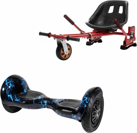 Kidscare 10'' Tout Terrain - Hoverboard Offroad Avec Amortisseur Hoverkart - Rouge -... | bol.com