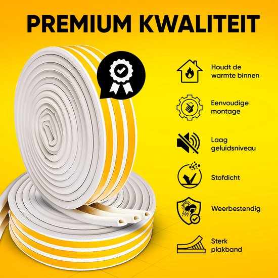 AWEMOZ Tochtband 12 Meter Lange Tochtstrip - Tochtstrips voor deuren ...