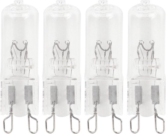 4 x Halogeen insteek G9 - 18W 230V (vervangt 25W) - G9 Halogeenlamp ...