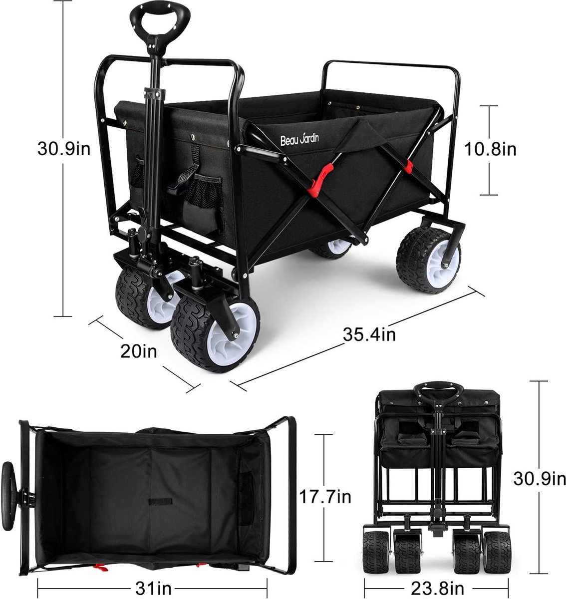 Bolderkar – inklapbare bolderkar – opvouwbaar bolderkar | bol.com