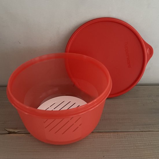 Tupperware Ruimtekom 2 l Rood met Rooster - Slabol Slakom | bol