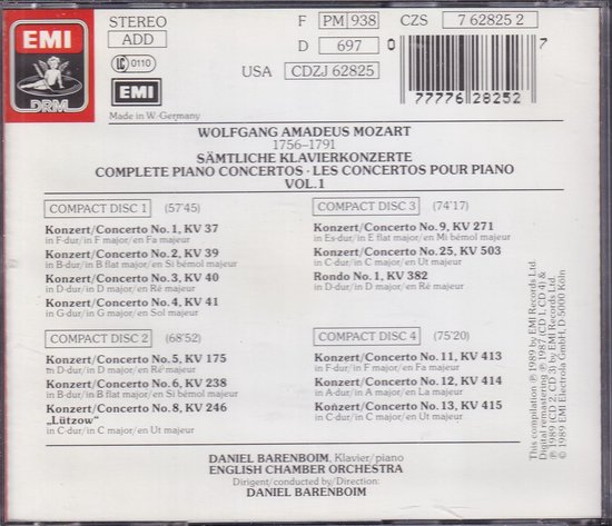 The Complete Piano Concertos volume 1 - Wolfgang Amadeus Mozart - English Chamber... | bol