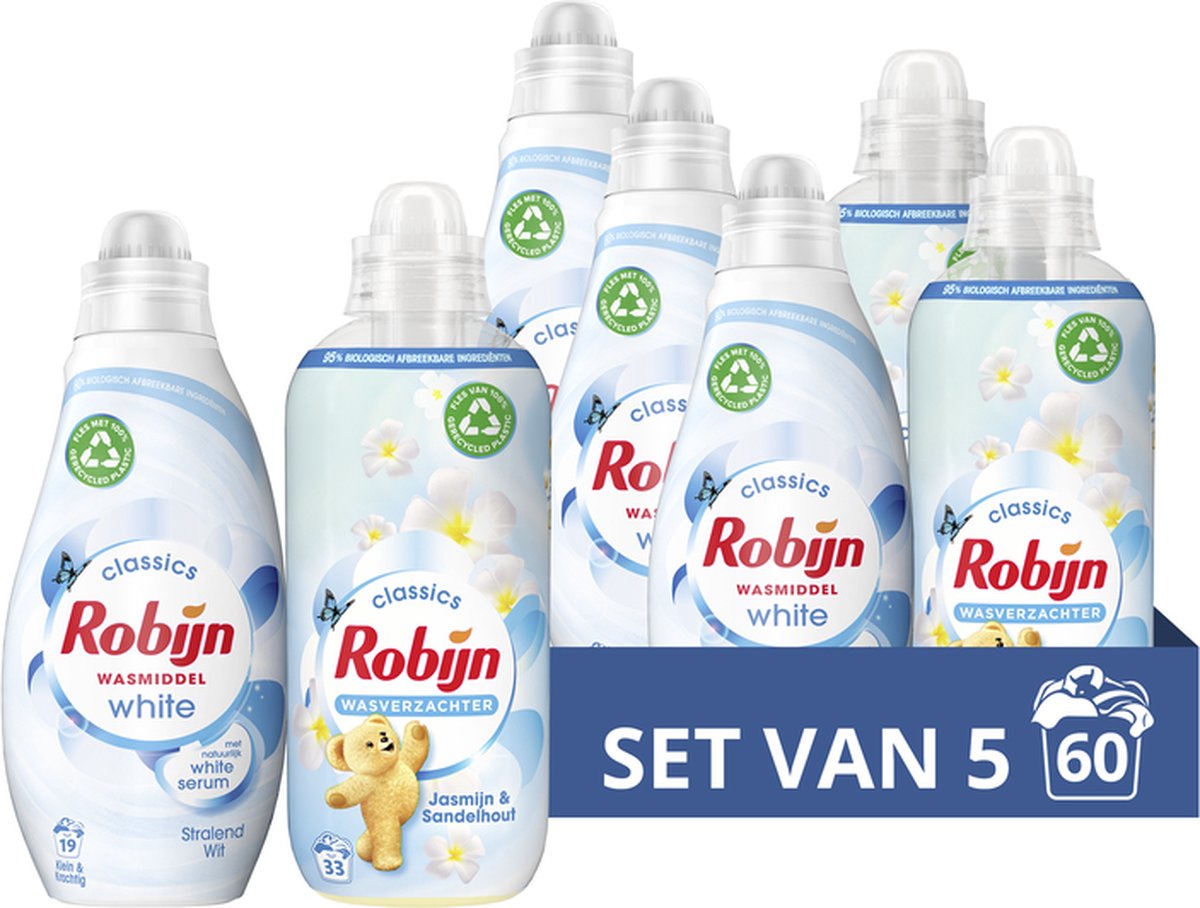 Robijn Robijn Perfect Match Stralend Wit en Jasmijn & Sandelhout ...