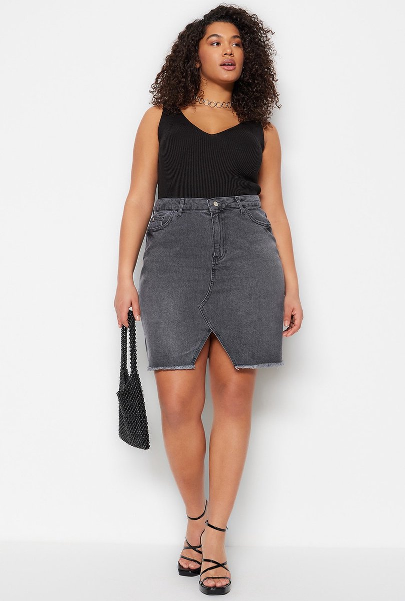 Trendyol Vrouwen Hoge taille Kokerrok Plus Size Rok | bol.com