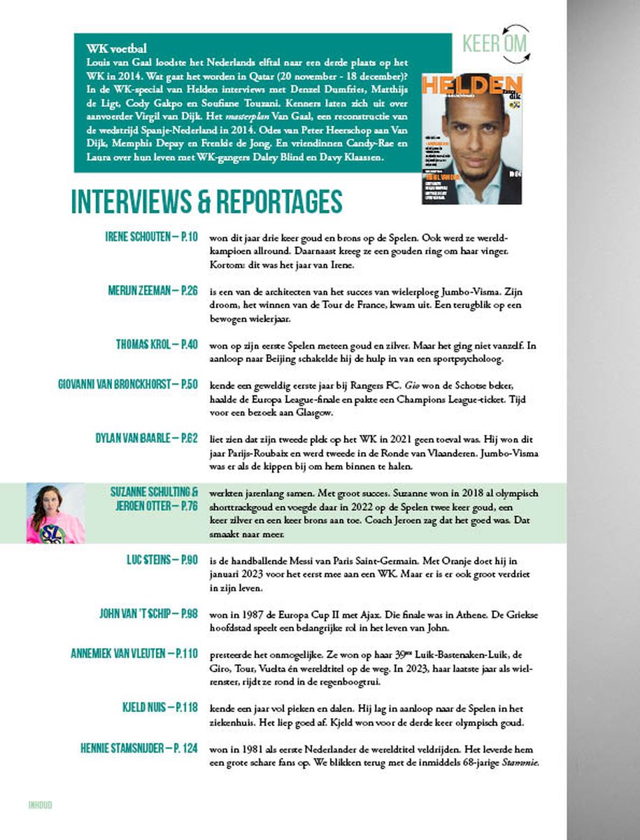 Helden Magazine 64 - Sporttijdschrift - Extra dik eindejaarsnummer ...