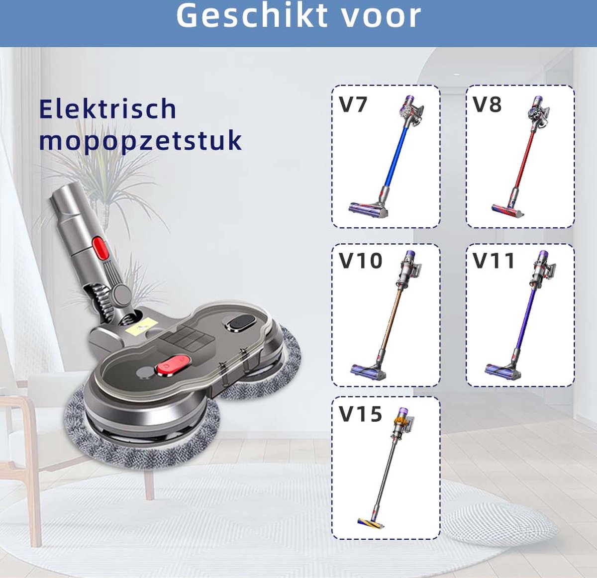 Elektrische Dweil - Elektrische Mop - Voor Dyson V8 V7 V10 V11 Series ...