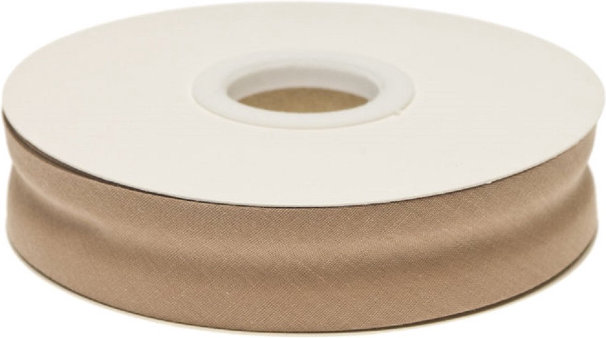 Zand gevouwen biaisband - Biesband - Polykatoen - 20 mm x 4 meter ...