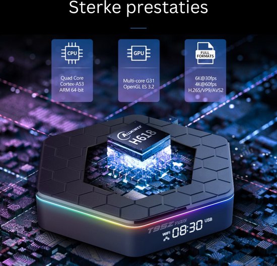 Iptv Box - Android Tv Box Met Afstandsbediening – Iptv Met 68 GB ...