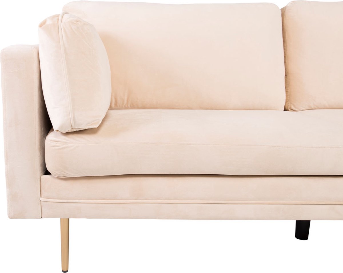 Boom bank 3 persoons velours beige. | bol