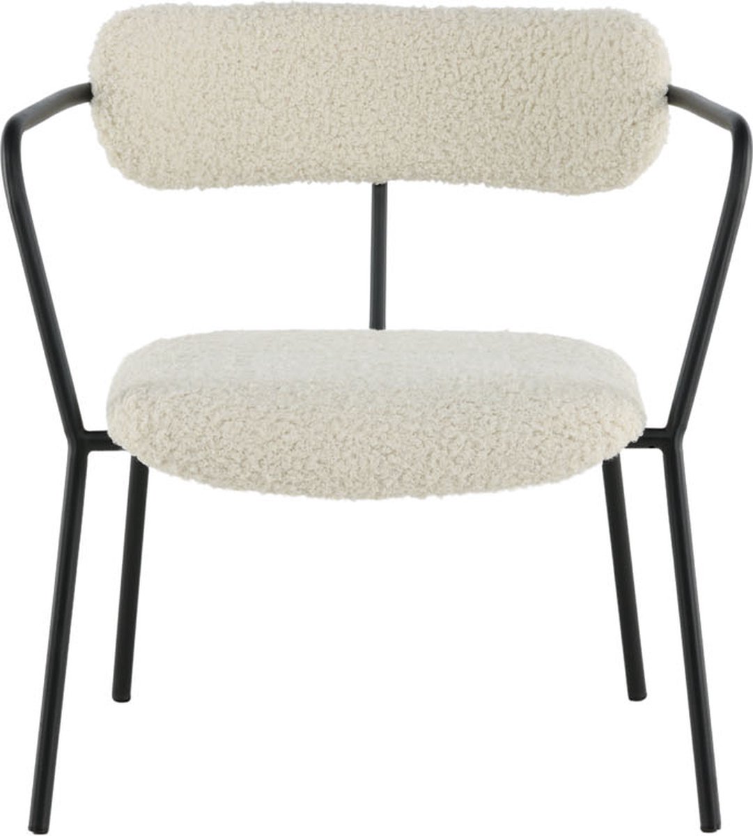 Fluffy fauteuil teddy stof offwhite. | bol.com