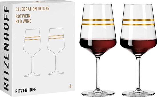 rode wijnglas, 540 ml, serie Celebration Deluxe set nr. 1, 2 stuks met ...