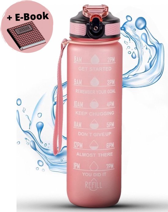 Splash®- Luxe Drinkfles - Motivatie Waterfles - Motivatie Waterfles ...