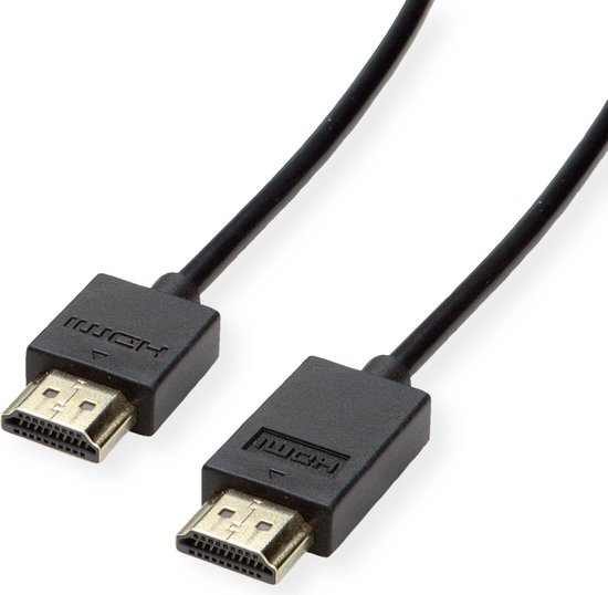 ROLINE 4K HDMI Ultra HD kabel met Ethernet, actief, ST/ST, zwart, 5 m | bol