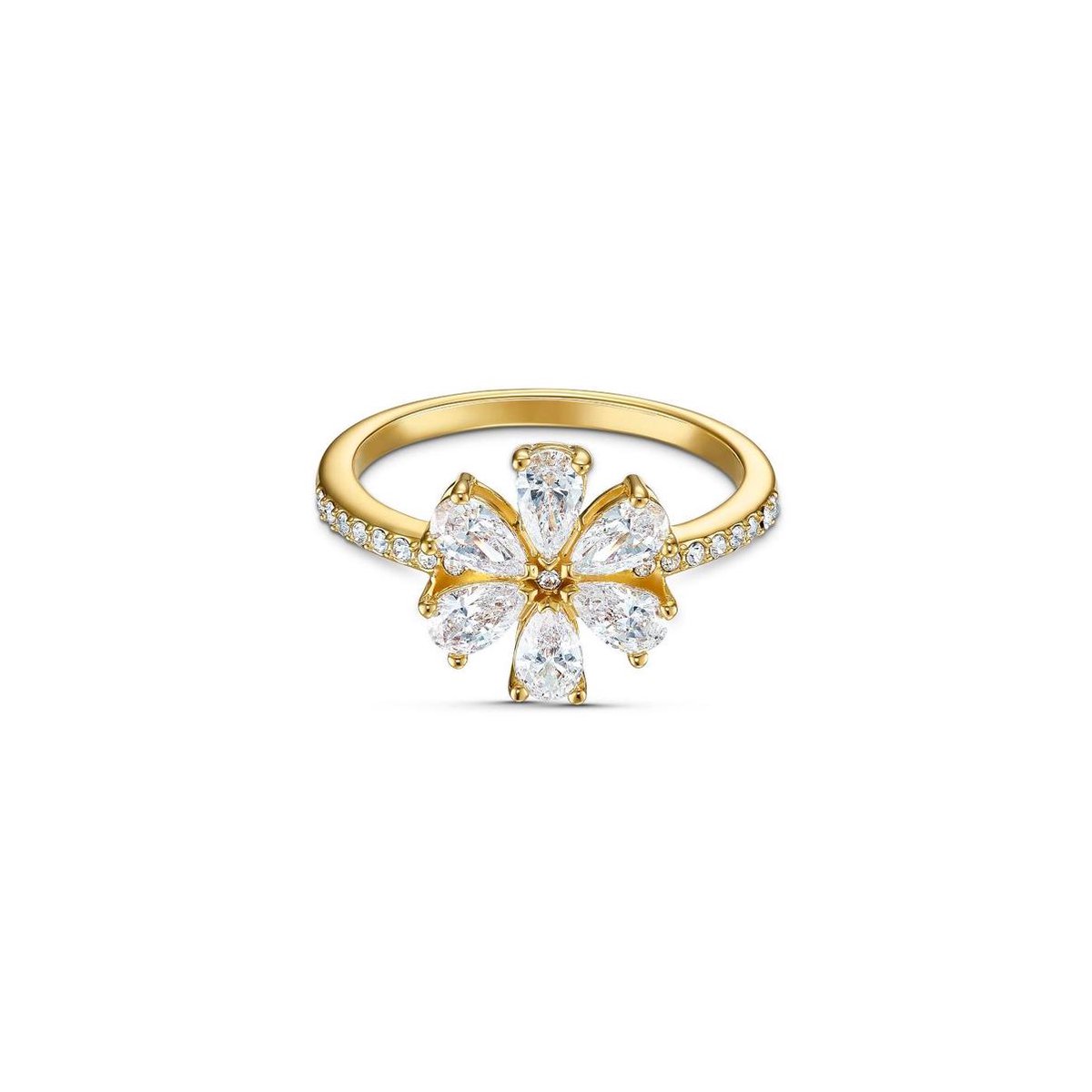 Swarovski Botanical Ring Maat 52 Goud bol