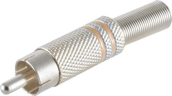 Tulp (m) audio/video connector - tot 6mm - metaal / geel | bol