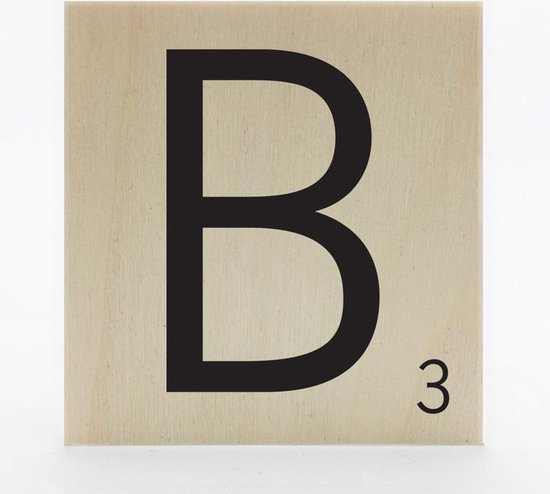 Houten scrabble letter B - 8 x 8 cm | bol.com