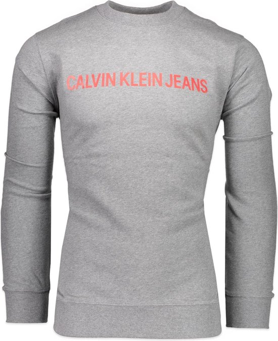 Calvin Klein Sweater Grijs Getailleerd - Maat S - Heren - Lente/Zomer Collectie -... | bol.com