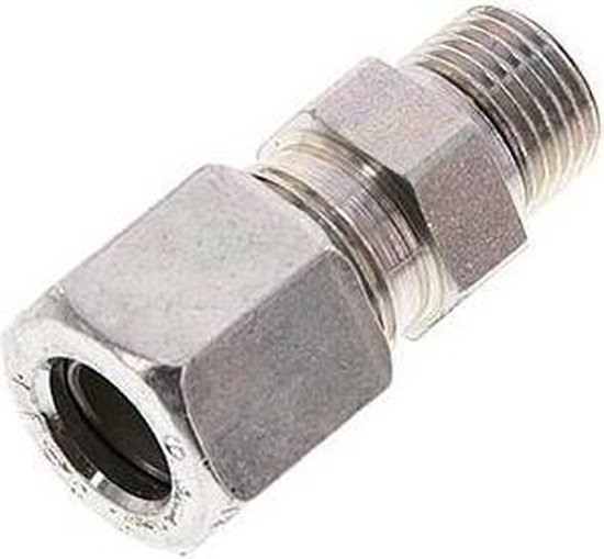 G 3/4'' Buitendraad x 25S Verzinkt Stalen Rechte Snijring Koppeling 400 Bar DIN 2353 -... | bol