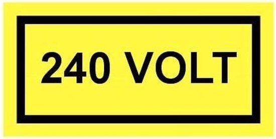 240 volt sticker 100 x 50 mm | bol.com