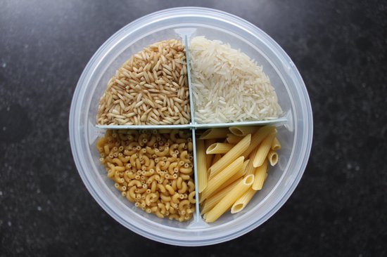 Voedsel voorraad pot 4 in 1 - rijst - pasta - voorraad bus - licht roze ...