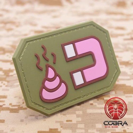 Shit Magnet PVC patch embleem met klittenband | bol