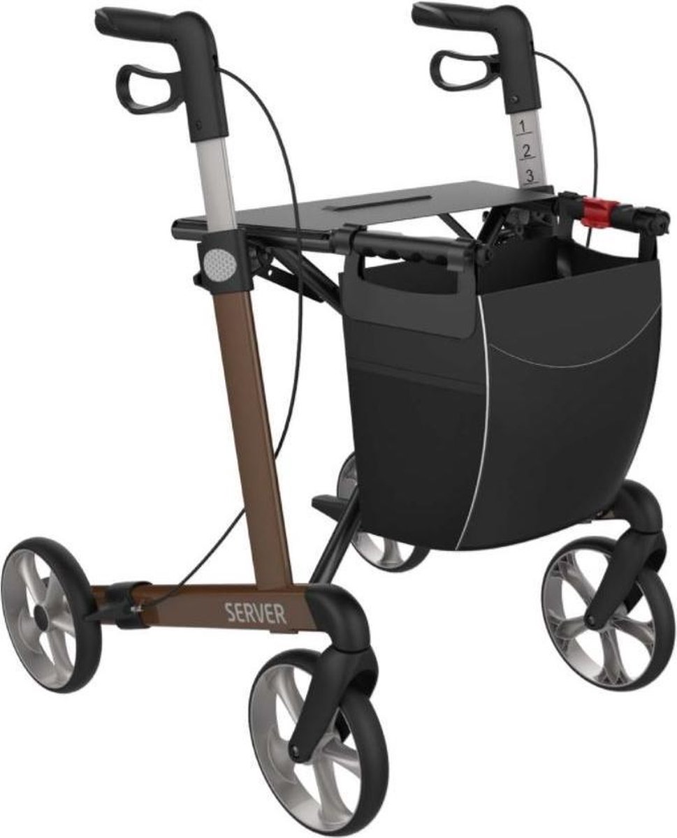Server Rollator- Kleur: Bruin, Model: Small - zithoogte 50 cm | bol.com