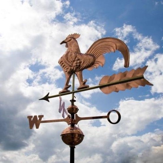 Windhaan , Koperen en messing haan op een poot van gehard staal. | bol