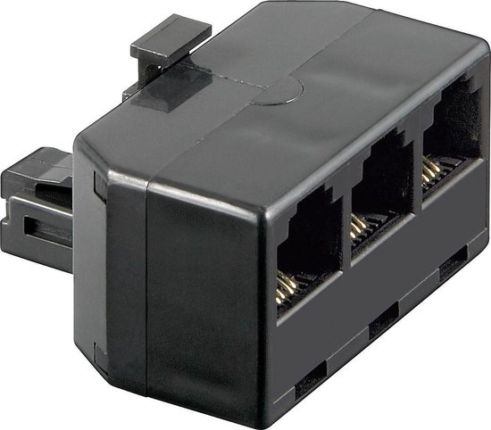 RJ11 (m) - 3x RJ11 (v) telefoon splitter / zwart | bol