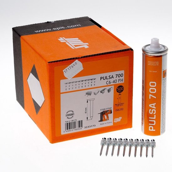 Spit nagel C 6/40 voor spit Pulsa 7 inclusief gas - 500 Stuks | bol