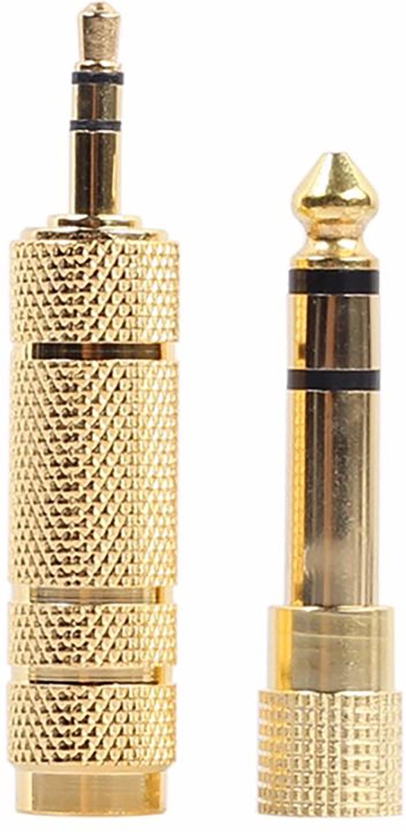 Stereo Audio Adapter Connector Set - 3.5 mm Jack naar 6.35 mm Verloop ...