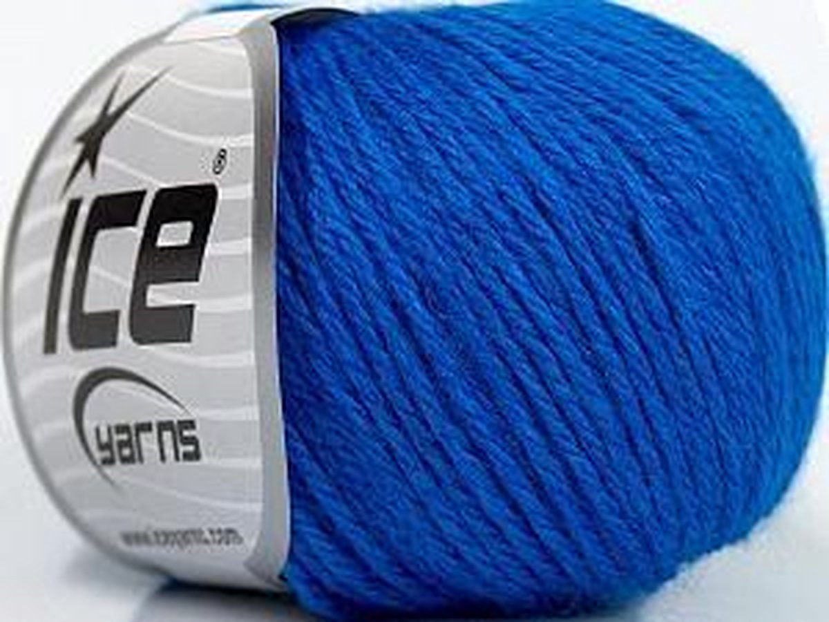 Babywol blauwe merino wol 50grams bollen - merinowol breiwol met acryl ...