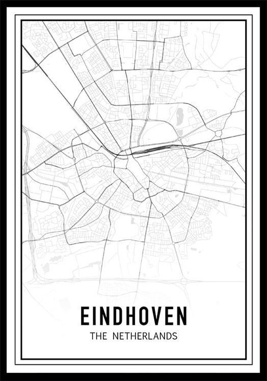 City Map Eindhoven A4 stadsposter | bol.com