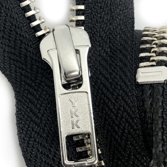 YKK Metalen rits, maat 5, nikkel, 50 cm, Zwart, Zwart, niet-deelbaar, geschikt voor... | bol.com