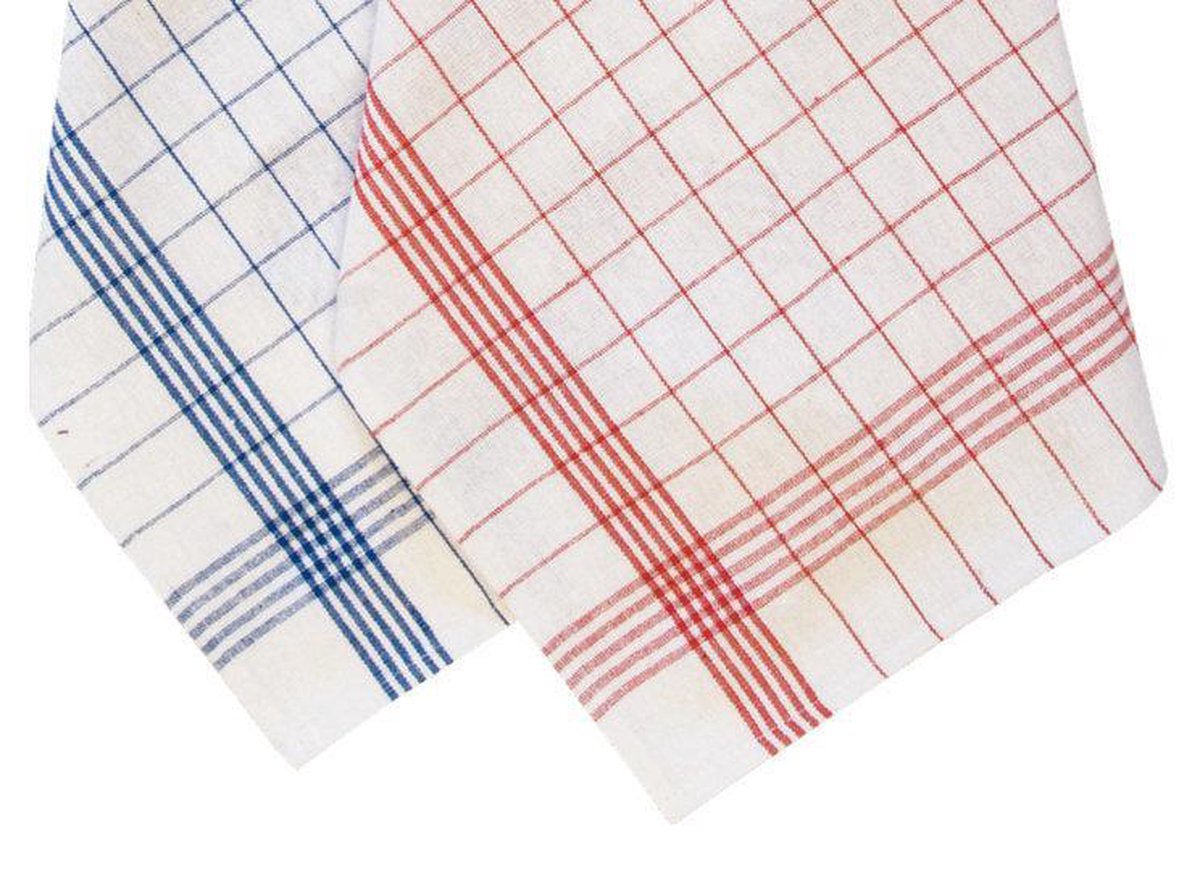 Poleerdoeken | Glazendoeken | Horeca | 6 Stuks | Linnen | Rood | bol.com