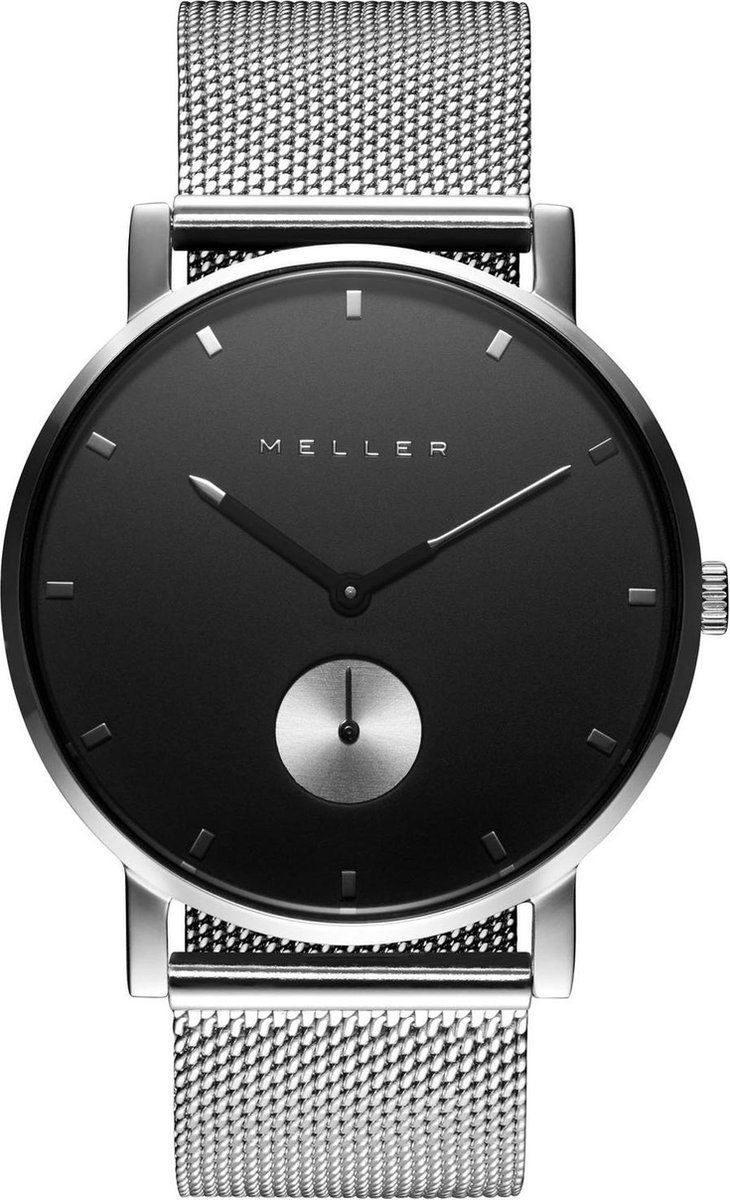 Meller maori black silver 2S-2SILVER Unisex Quartz horloge | bol.com