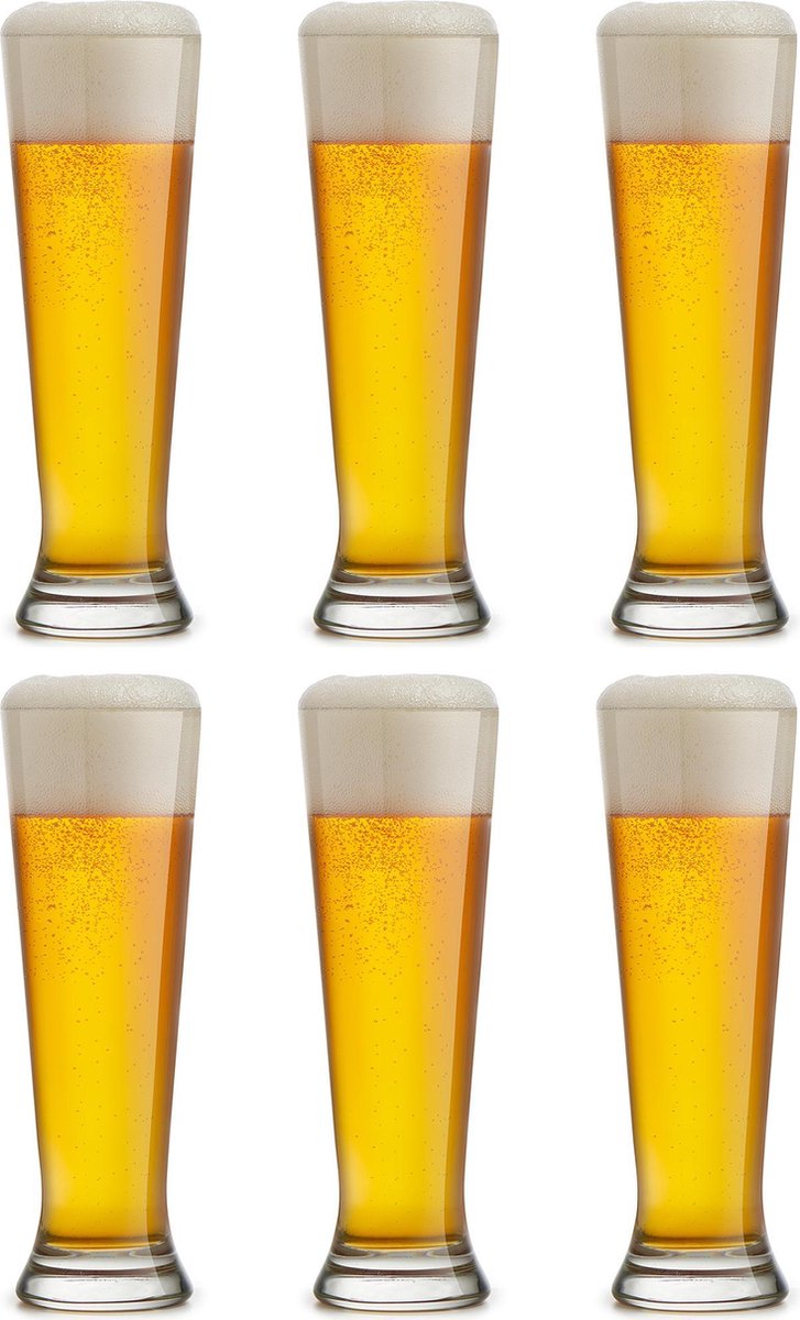 Libbey Bierglas Pilsner/Bock bier op voet - 300 ml / 30 cl - 6 stuks - hoge kwaliteit... | bol.com