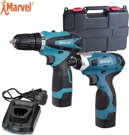 MARVEL 12V LION Klopboormachine/Schroefmachine-set. | bol.com