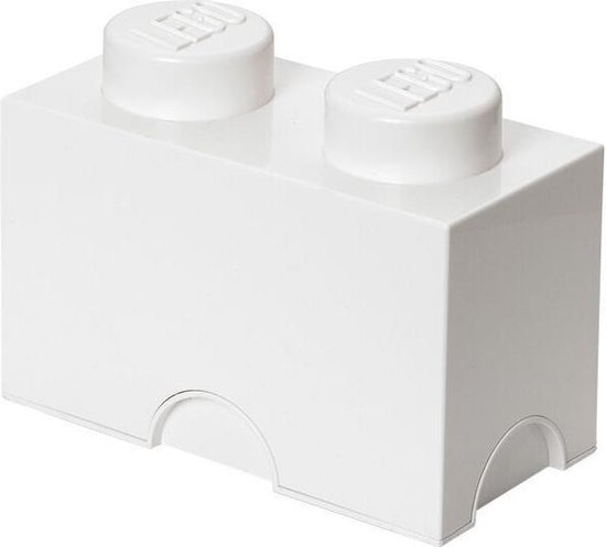 Set van 4 - Opbergbox Brick 2, Wit - LEGO | bol.com