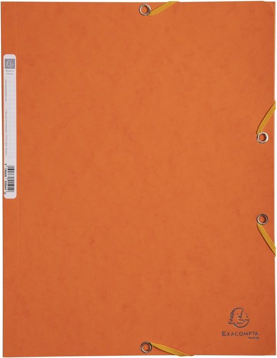 25x Elastomap 3 kleppen in glanskarton 400g/m² - A4, Oranje | bol.com