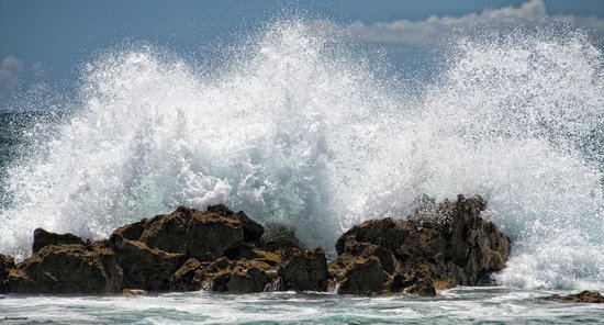 Tuinschilderij rots in Zee 50x70 cm | bol.com