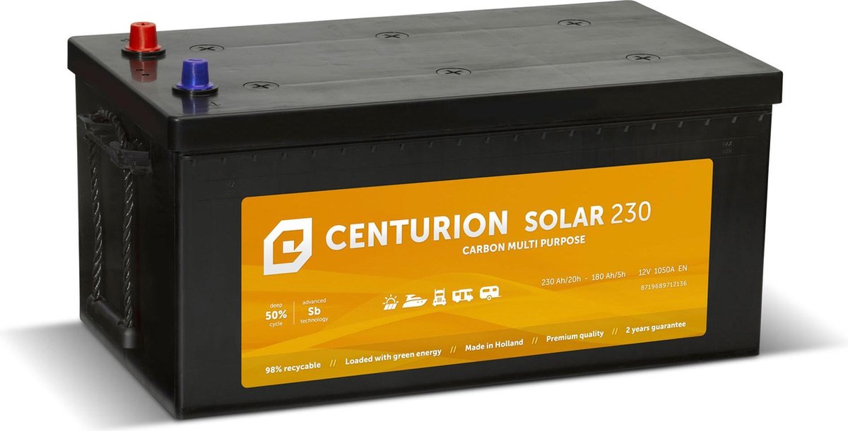 Centurion Solar accu 230Ah 12V | Zonnepanelen | bol.com