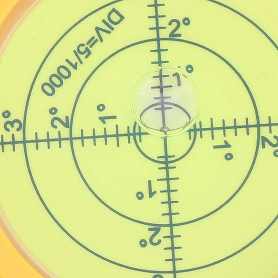 Ronde Inclinometers 90x17mm Fluorescerende Gele Waterpas met ...